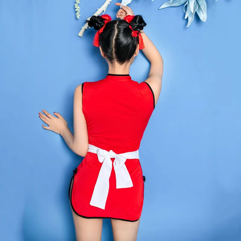 Games Chun Li Cosplay Mini Dress Japanese Kawaii Red Cheongsam Party ...