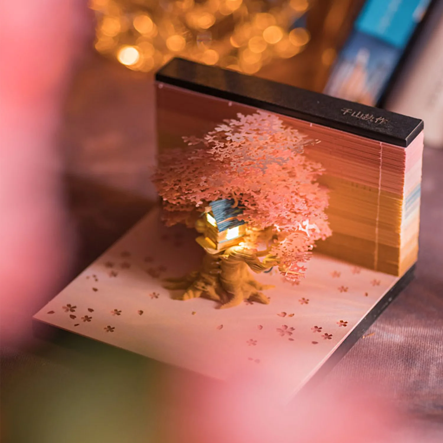 Bloc-de-notas-3D-Postit-Cherry-Tree-con-luz-arte-DIY-bloque-de ...