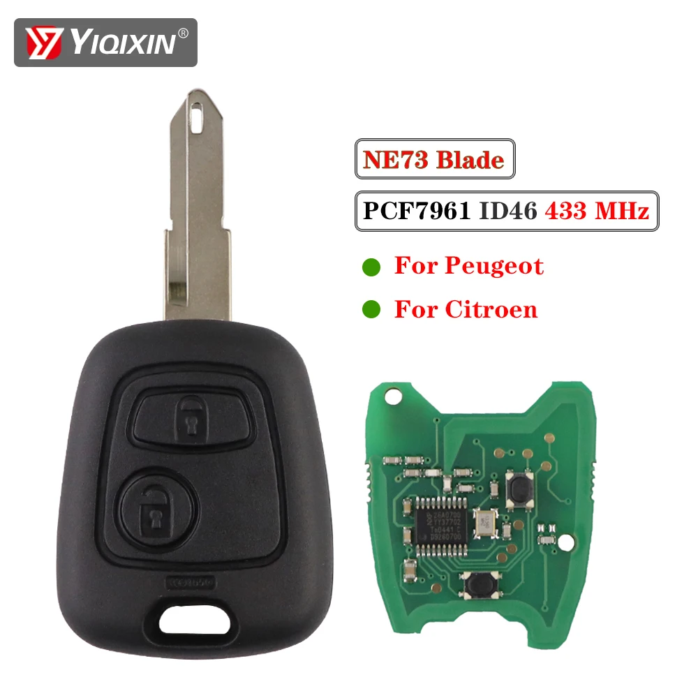 433mhz-ID46-Chip-Remote-Car-Key-For-Peugeot-106-107-206-306-406-307-207 ...