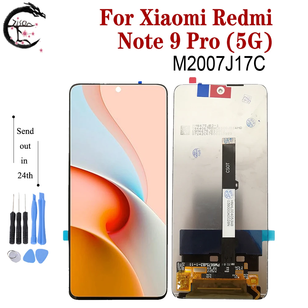 LCD With Frame For Xiaomi Redmi Note 9 Pro 5G Display M2007J17C Screen Touch Digitizer Assembly ...