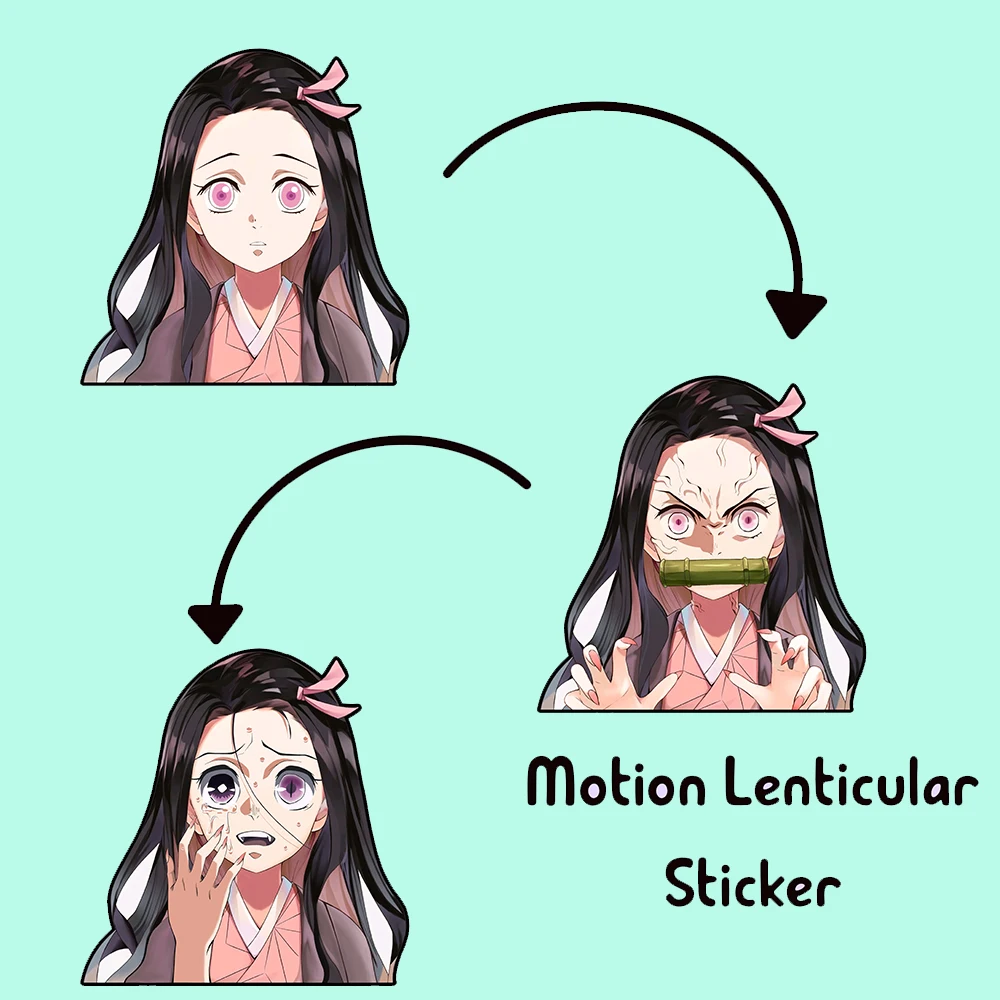 Demon-Slayer-3D-Motion-Sticker-for-Cars-Kimetsu-No-Yaiba-Lenticular ...