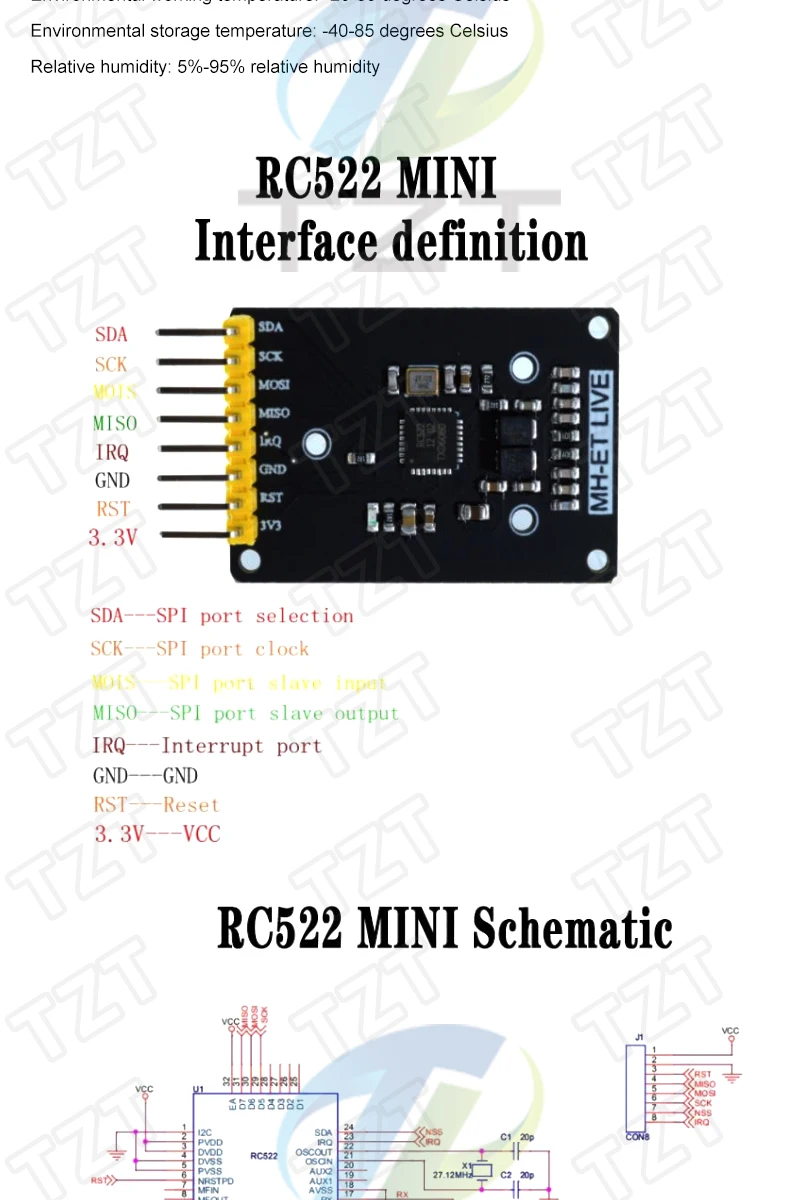 TZT RFID модуль RC522 для Arduino | AliExpress
