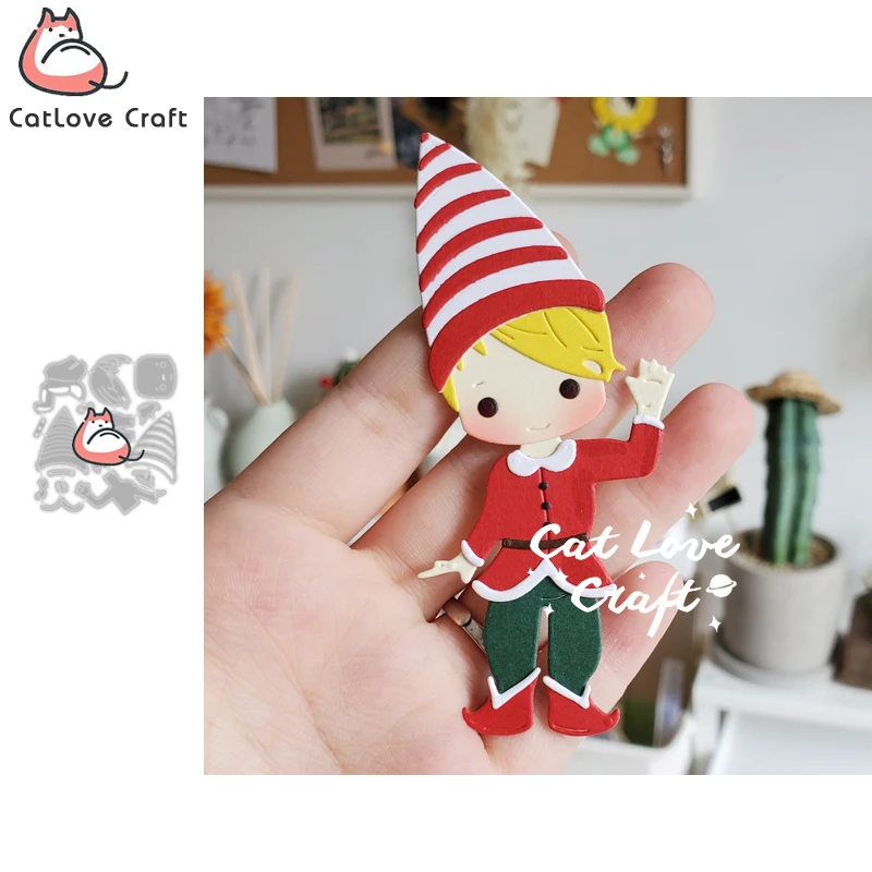 Catlove Christmas Elf Metal Cutting Dies Scrapbooking Mold Stencil Die ...