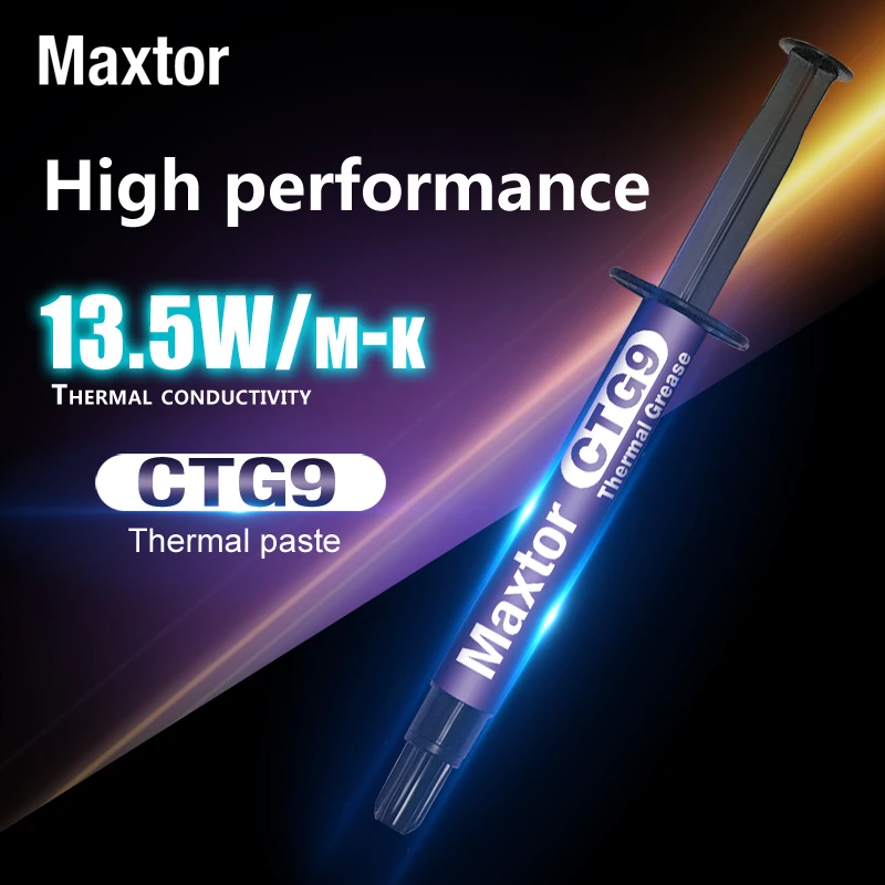 Maxtor Ctg9 Thermal Paste 2g 13.5w/mk For Amd Intel Processor Cpu Cooler Computer Cooling Fan ...