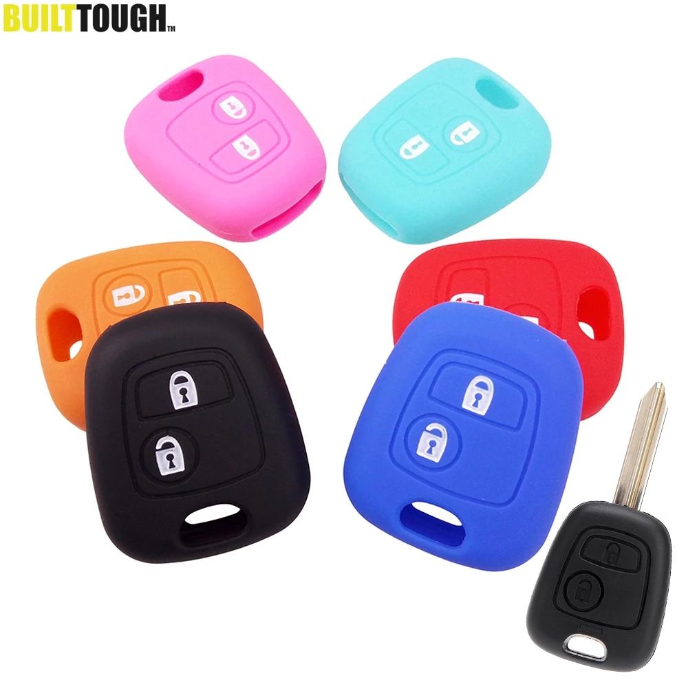 2 Button Silicone Key Cover Fit For Citroen C1 C2 C3 C4 Xsara Picasso ...