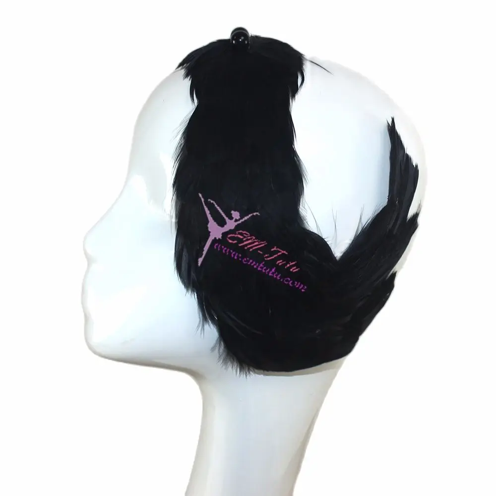 Feather-Black-White-Swan-Lake-Ballet-Headpiece-Real-Feather-Ballet ...