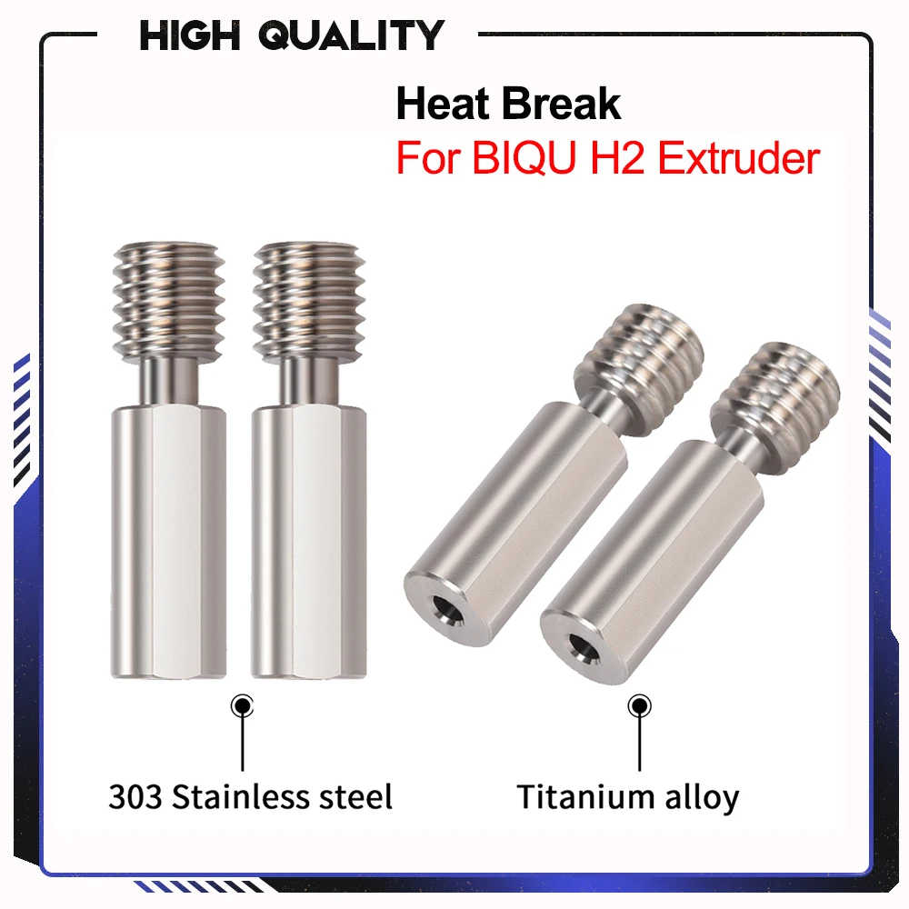 Biqu H2 Extruder Heat Break All Metal Titanium Alloy Grade5 Heatbreak ...