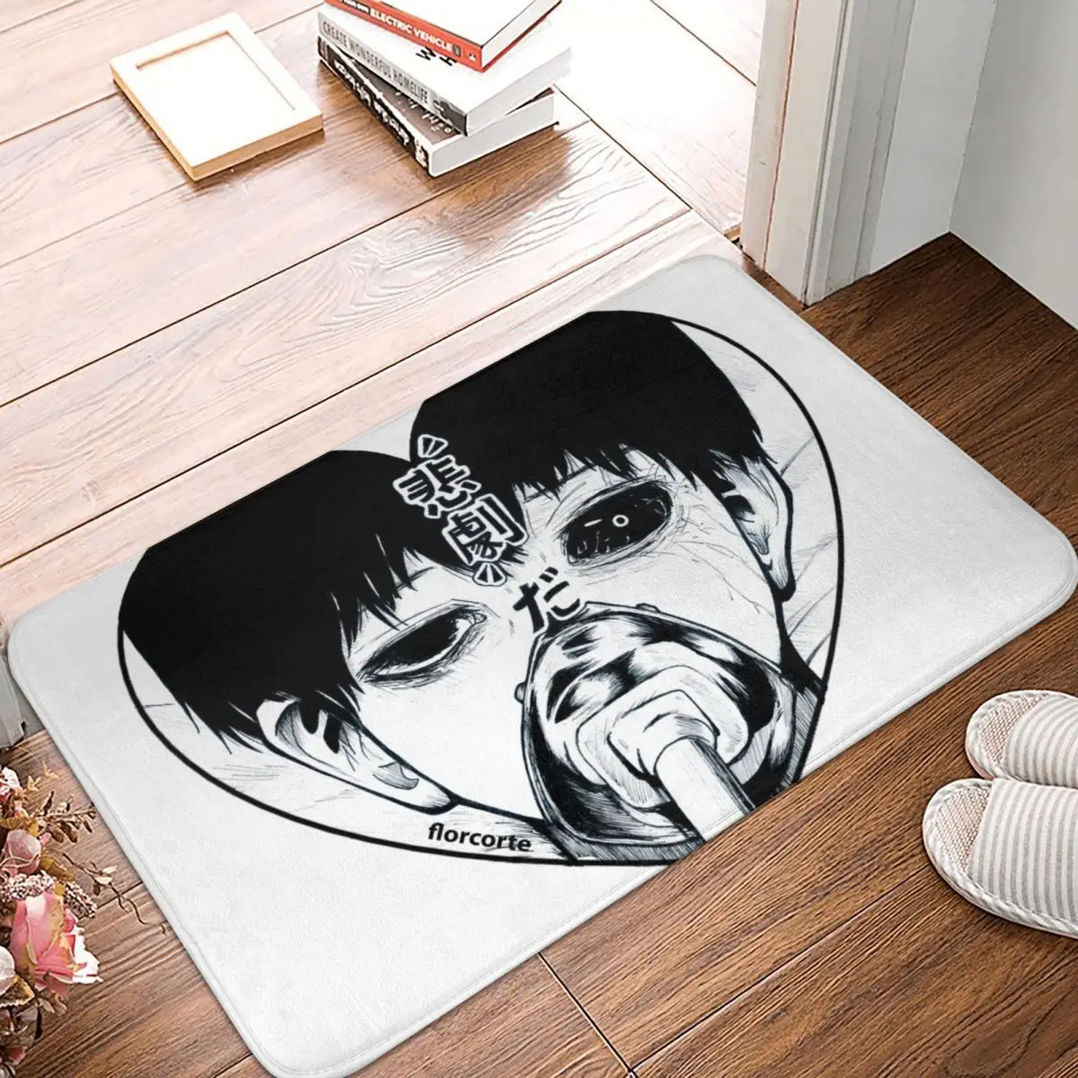 Ken Kaneki Tokyo Ghoul Doormat Carpet Mat Rug Polyester PVC Anti slip ...