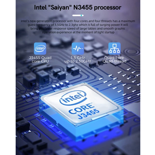 KUU A8S 15.6 inch Student Laptop 6GB RAM 256GB SSD Notebook For intel J3455 Quad Core Ultrabook ...