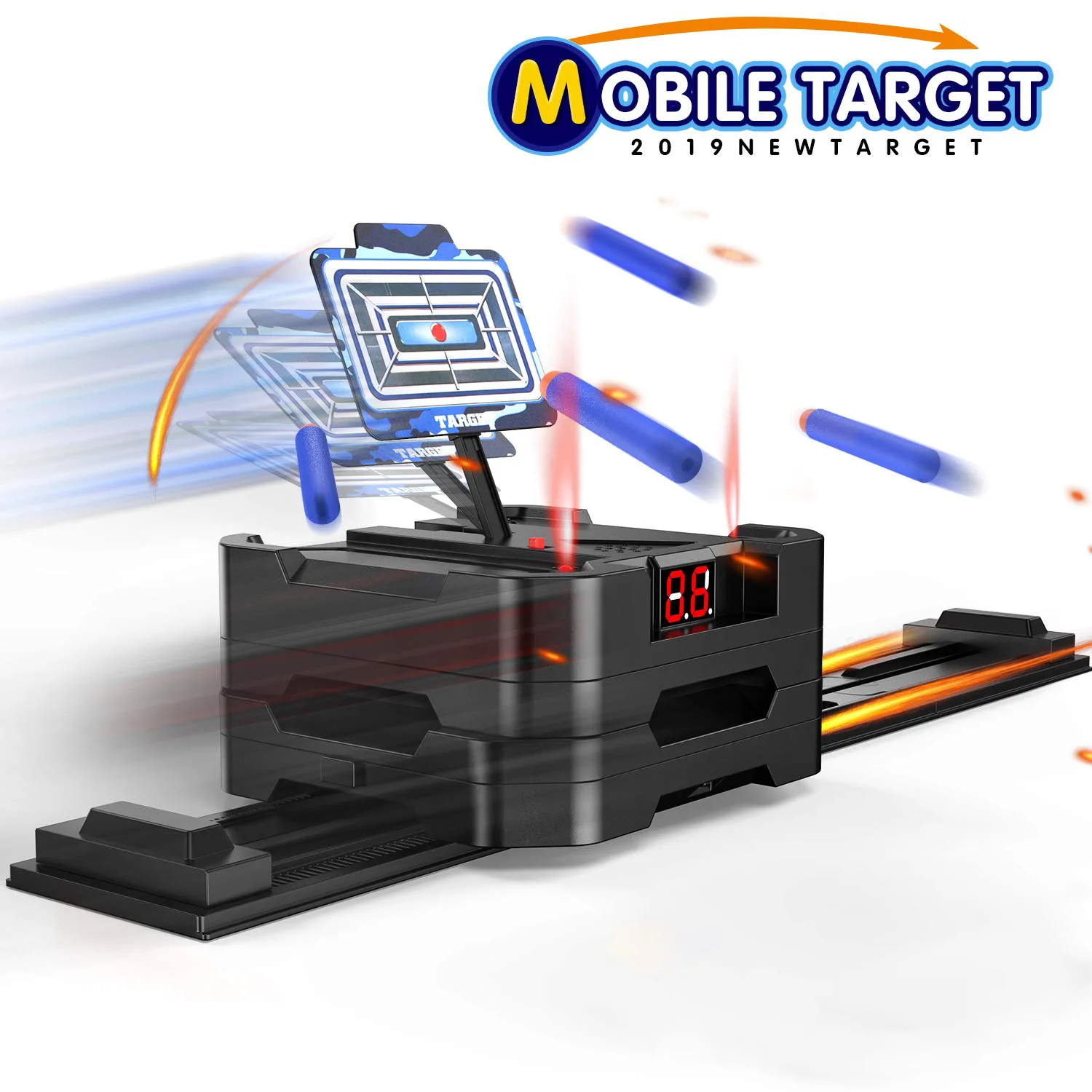 Digital Moving Target Mobile Target Automatic Return Toy Gun Target ...