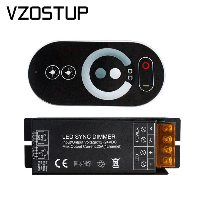 25A-Full-Touch-LED-Controller-Dimmer-for-DC12-24V-3528-5050-LED-Strip ...