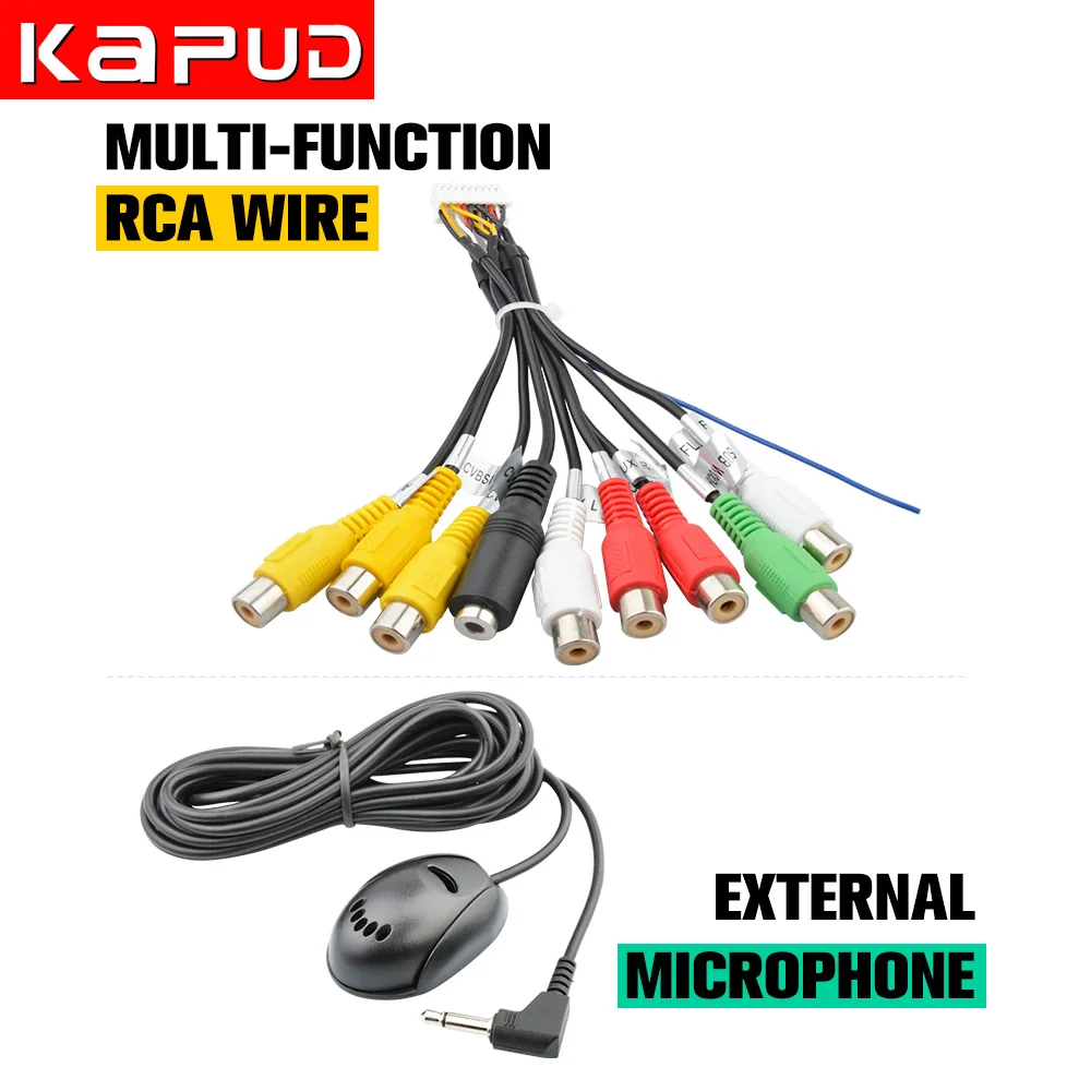 Suitable for multi function RCA line external microphone of car Android ...