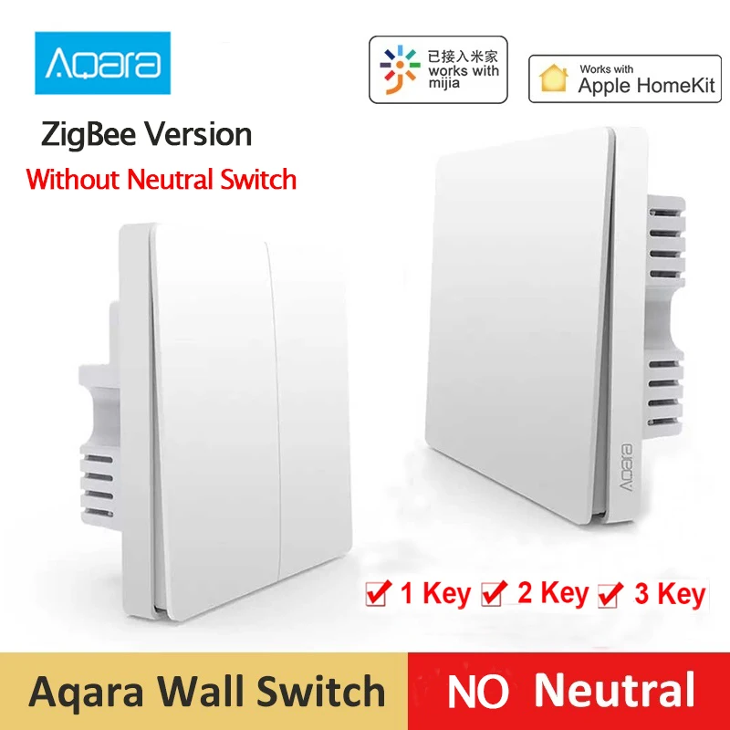Xiaomi Aqara Smart Light Wall Switch Smart Wireless Switch ZigBee No ...