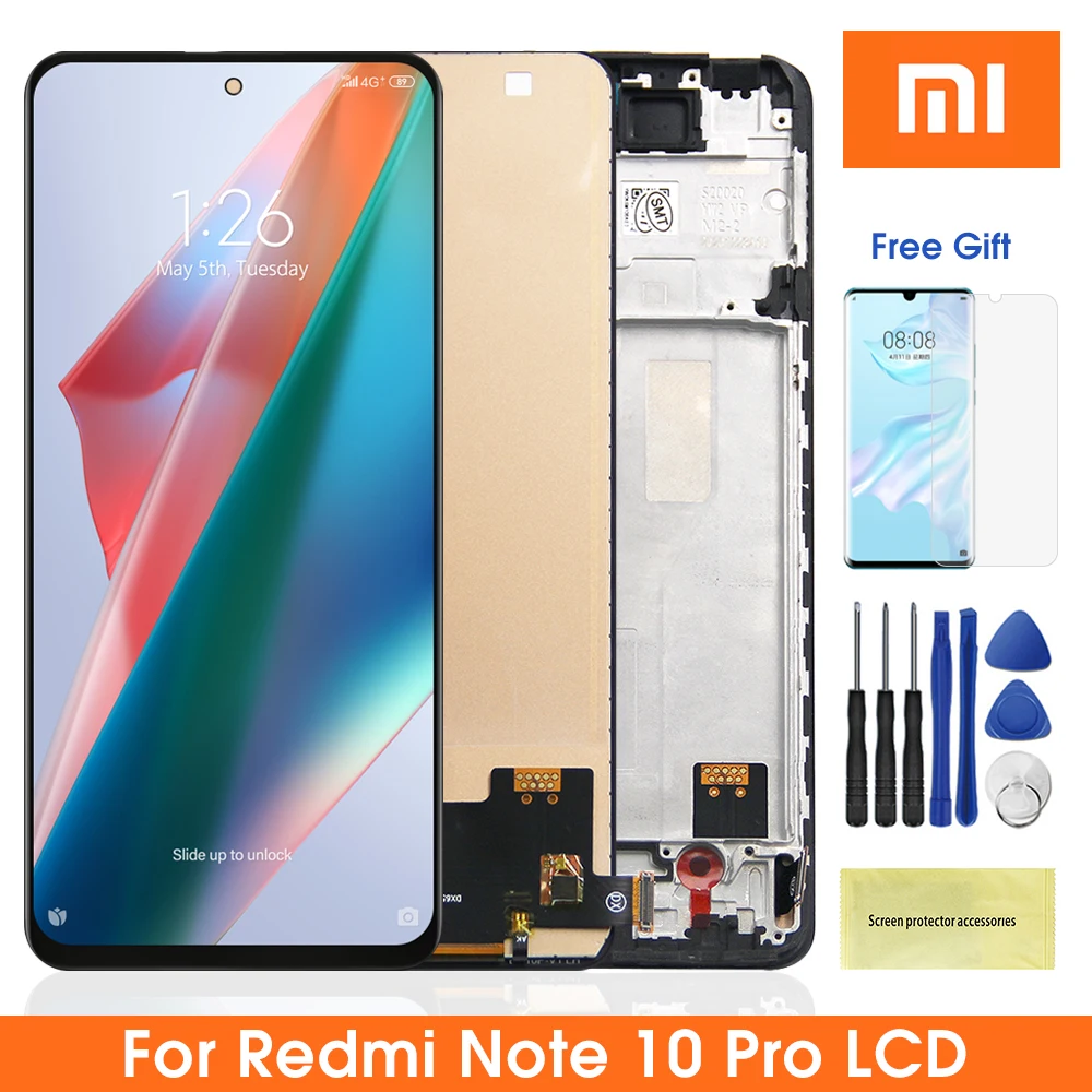 100% Tested Screen for Xiaomi Redmi Note 10 Pro M2101K6G M2101K6R LCD ...