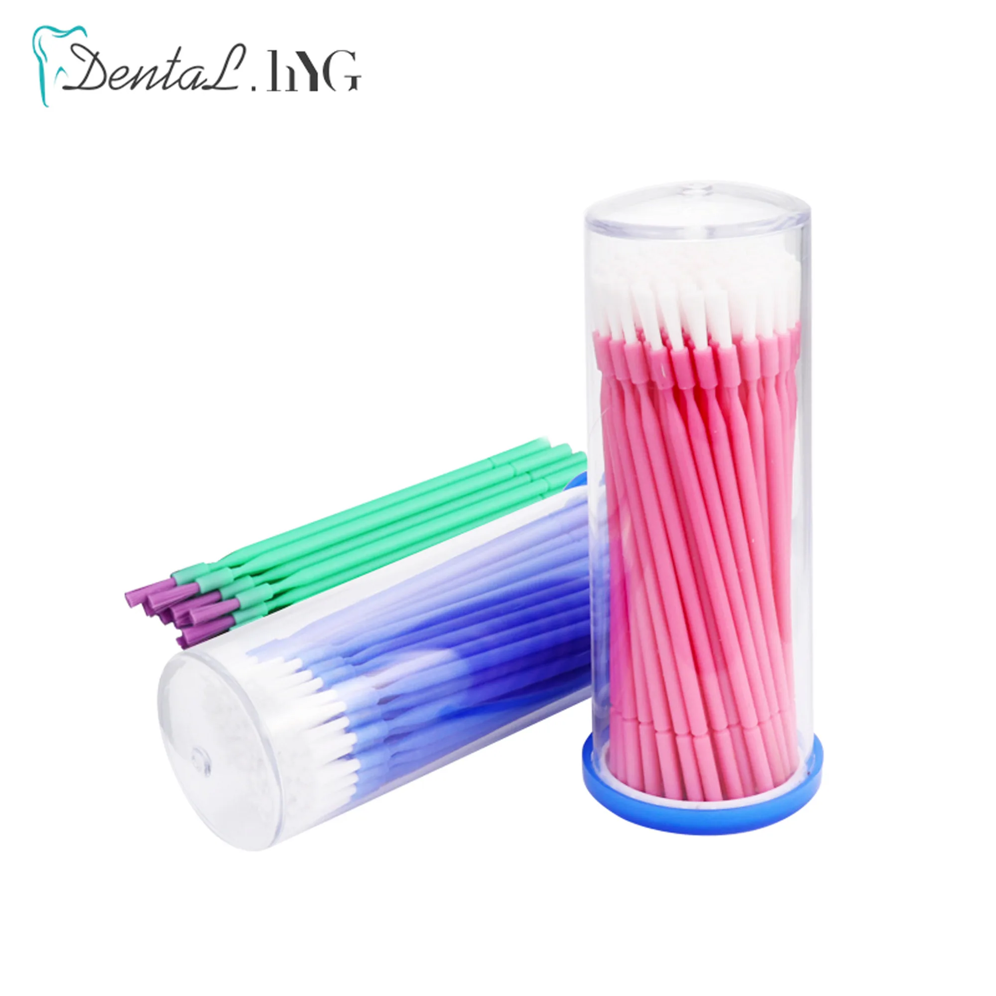 100pcs/Bottle Dental Disposable Long Applicators Dental Lab Long Micro ...