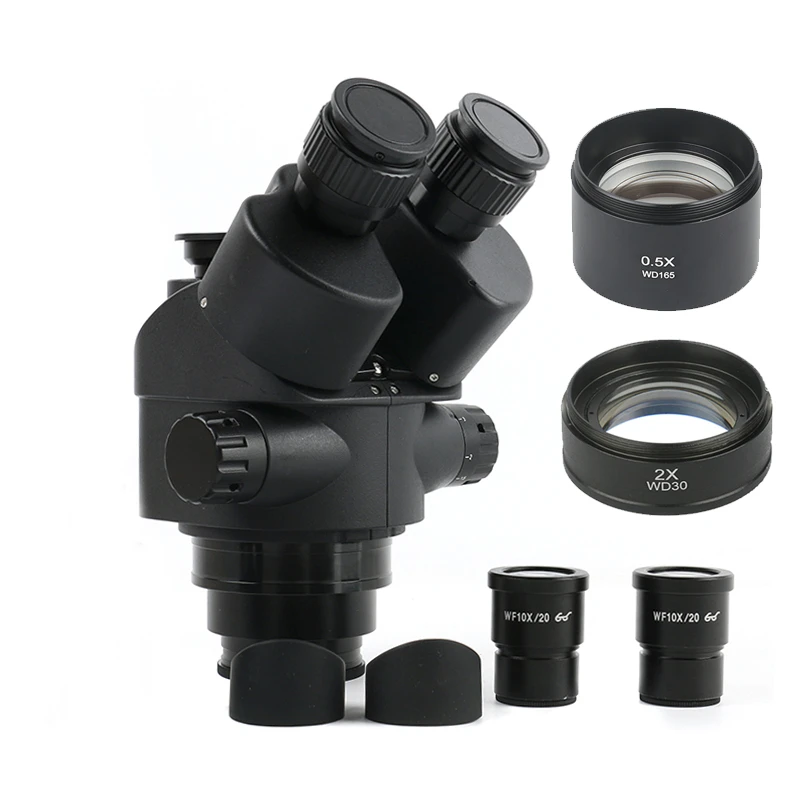 7x-45x 3.5x-90x Simul-focal Trinocular Microscope Zoom Stereo ...