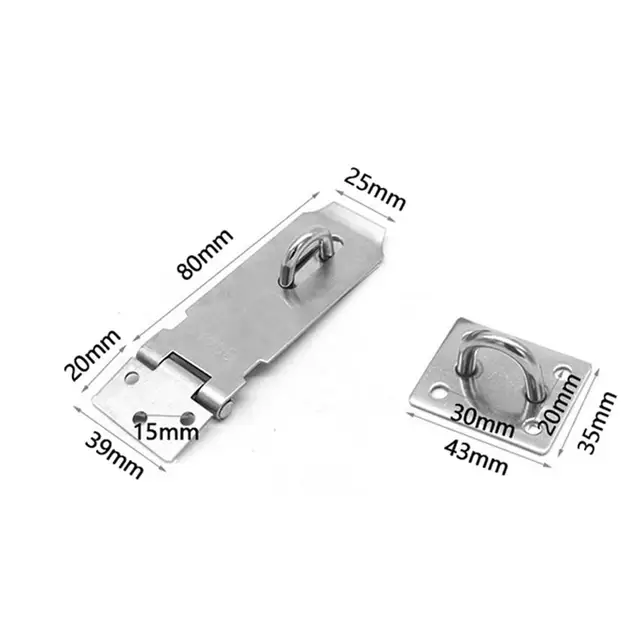 Anti Theft Hasp Staple Shed Latch Stainless Steel Door Lock Padlock ...