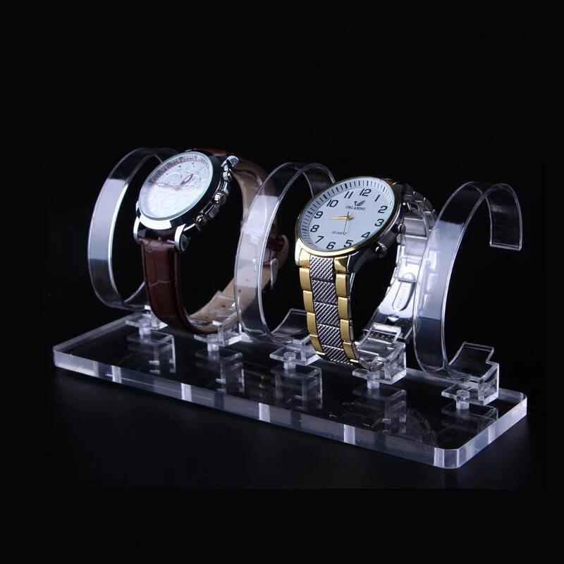 5-Bits-high-grade-Wrist-Watch-Display-Stand-Holder-Rack-clear-acrylic ...