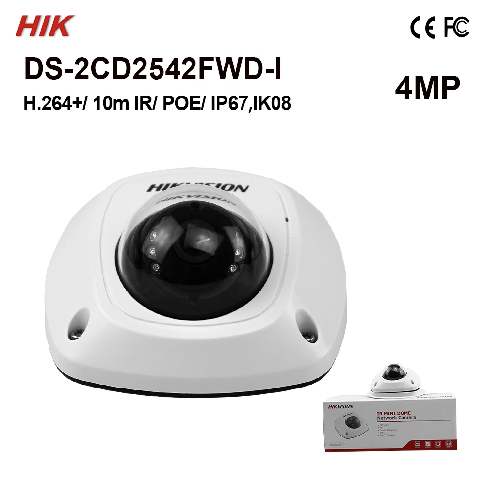 In stock DS 2CD2542FWD I Original Hik 4MP Mini Dome IP Camera IK08 WDR ...