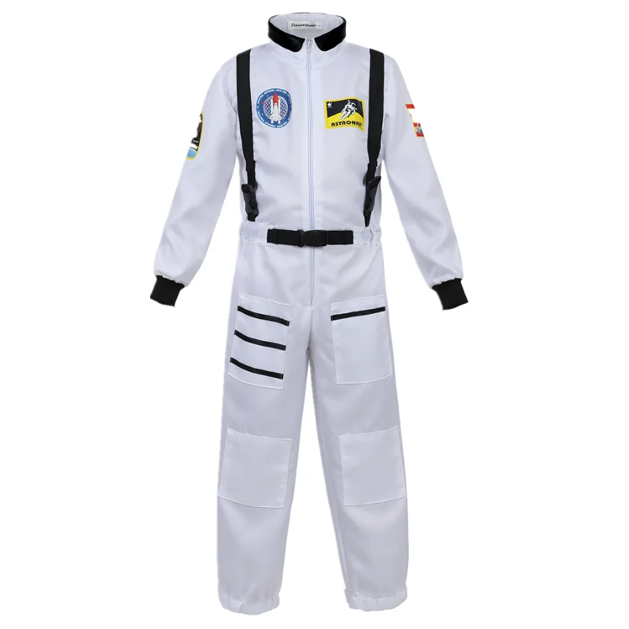 Kid Astronaut Costume Toddler Teen Child Spaceman Jumpsuit Space Pilot ...