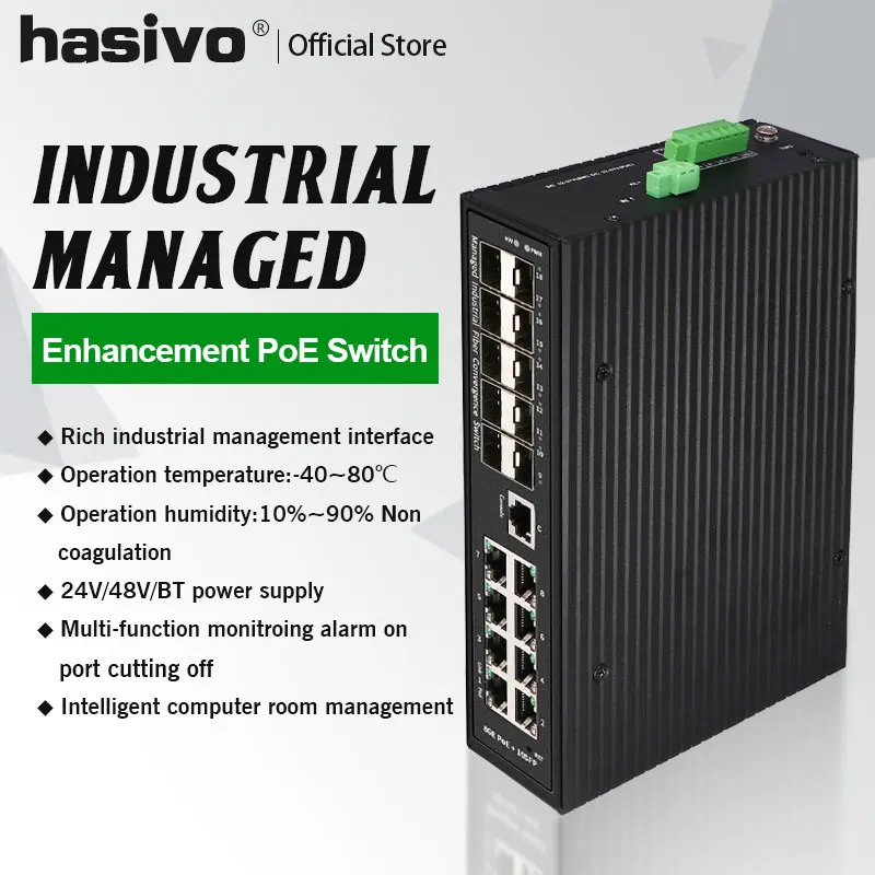 Industrial-Ethernet-management-switch-intelligent-Gigabit-8-Gigabit ...