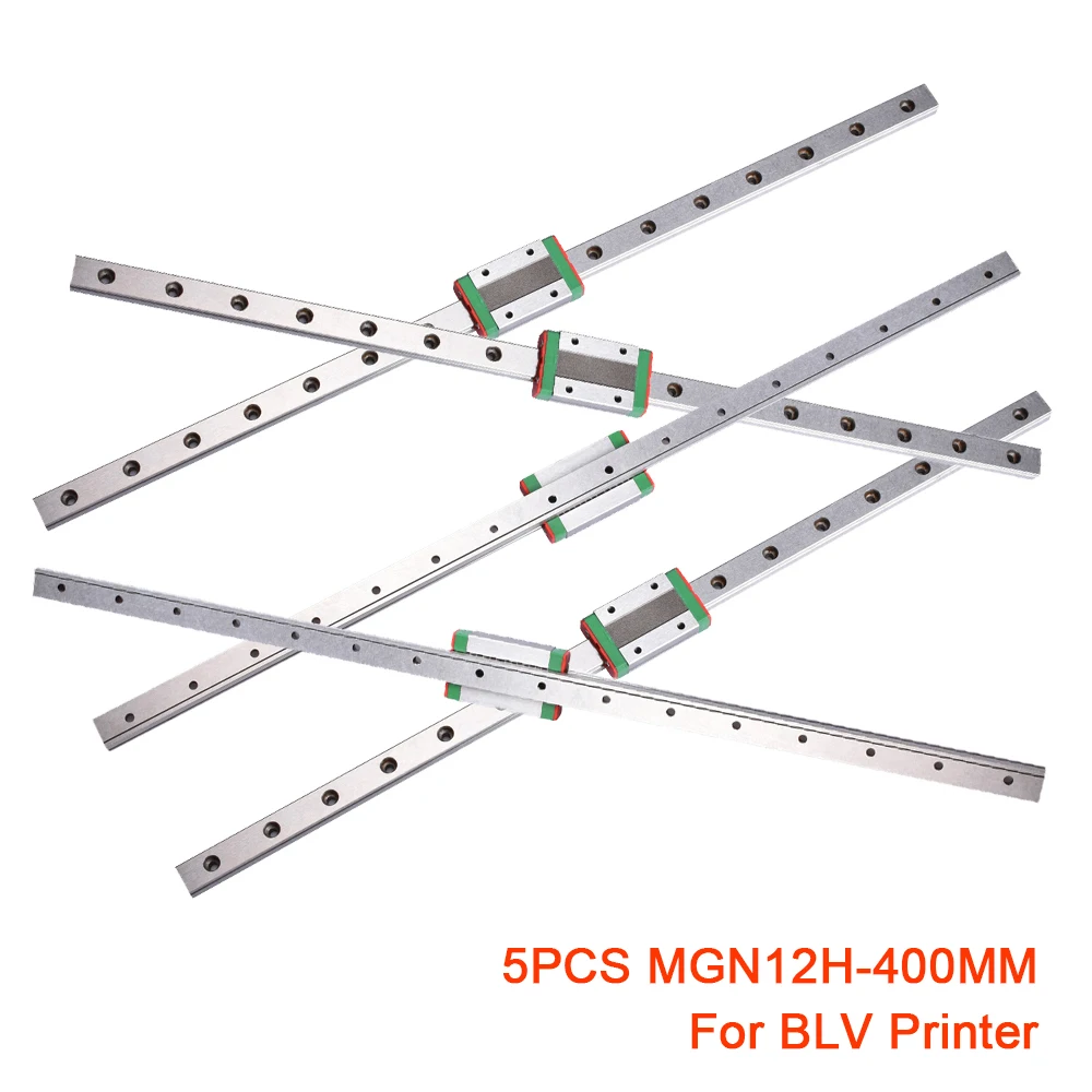 5PCS MGN12H Linear Guide Rails 400MM High Quality Stainless Steel Long ...