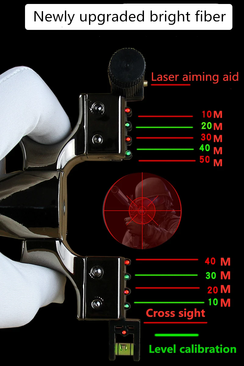 High Precision Red Laser Shooting Slingshot Outdoor Hunting Practice ...