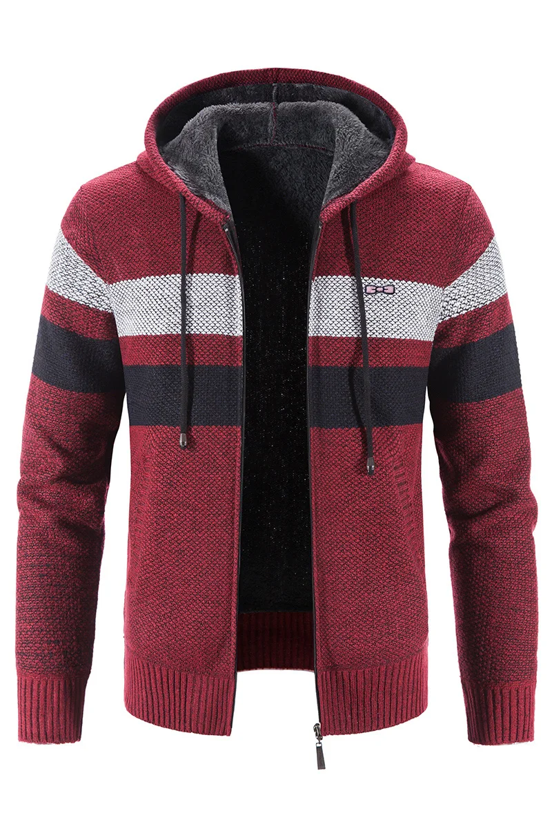 Gilet-cardigan,Pull décontracté avec fermeture éclair pour Homme, tricot, grande taille, automne ...