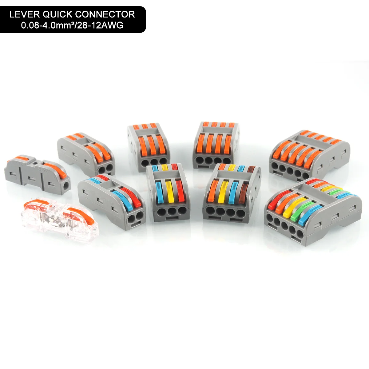 1/2/3/4/5 Pin Docking Compact Conductor Wire Connector Push in with ...