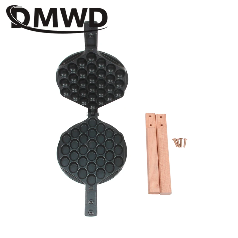Dmwd 상업용 홍콩 계란 버블 와플 기계 금형 롤러 베이킹 팬 철 계란 금형 머핀 붙지 않는 플레이트plate Mold