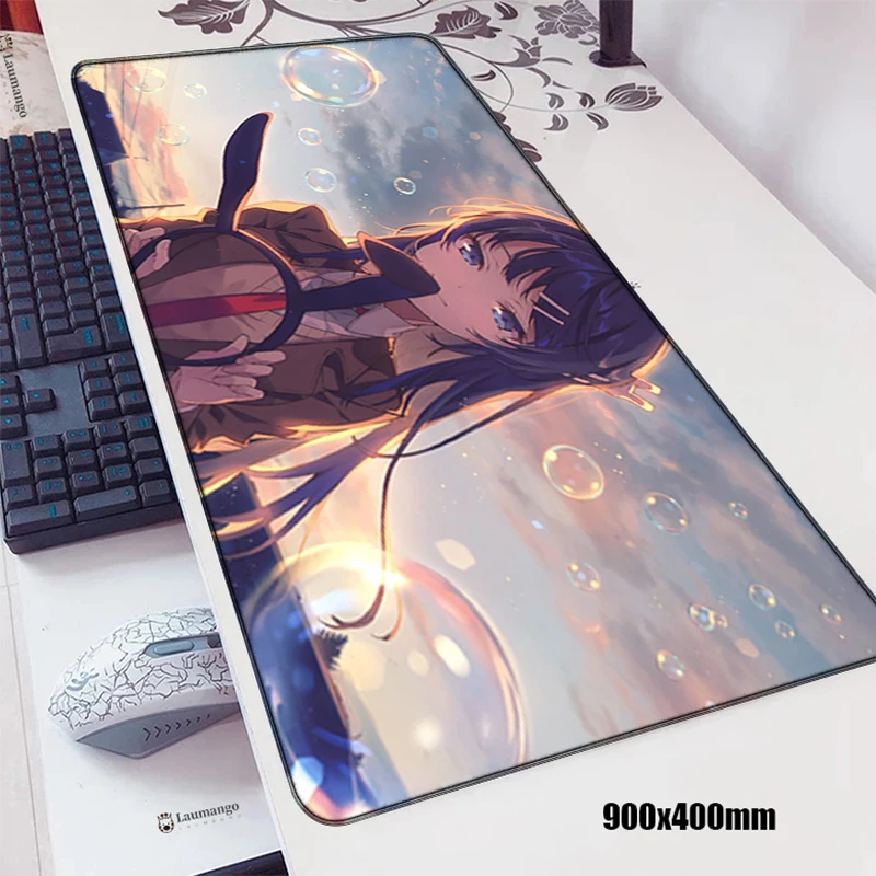 Bunny Girl Sakurajima Mai Deskpad Large Mousepad Anime Sex Mouse Pad Xl
