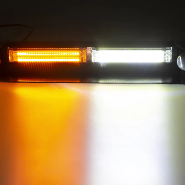 Red Blue Yellow LED COB Car Windshield Strobe Warning Light Flashing ...