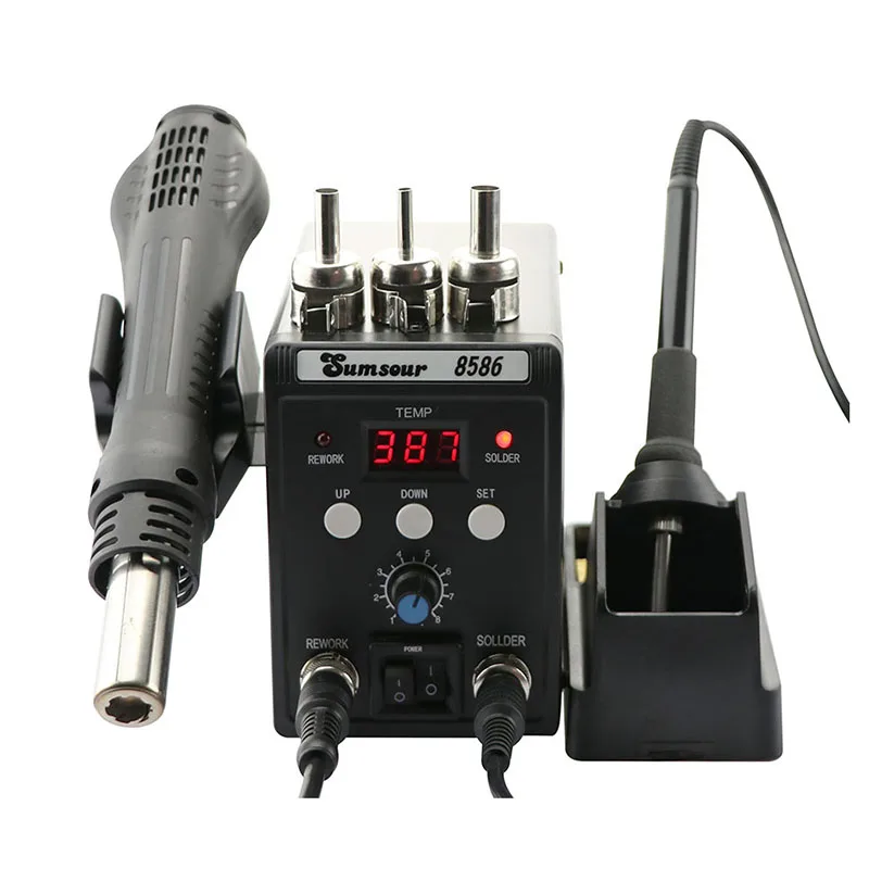 Soldering Station 8586 760W 2 in 1 Digital Display SMD Rework Hot Air ...