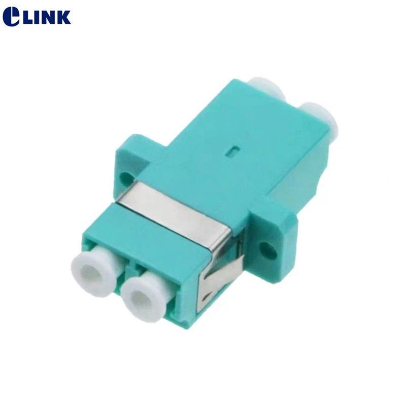 25/50/100/200/300/400pcs LC UPC duplex fiber optic adapter OM3 Aqua ...
