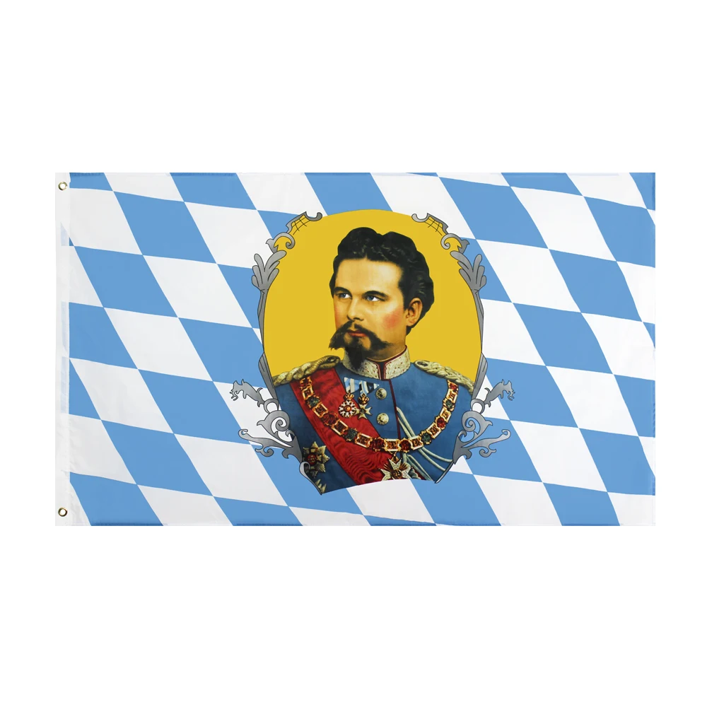 Yehoy 90*150cm Bayern King Ludwig Ii German Bavaria Flag For Decoration ...