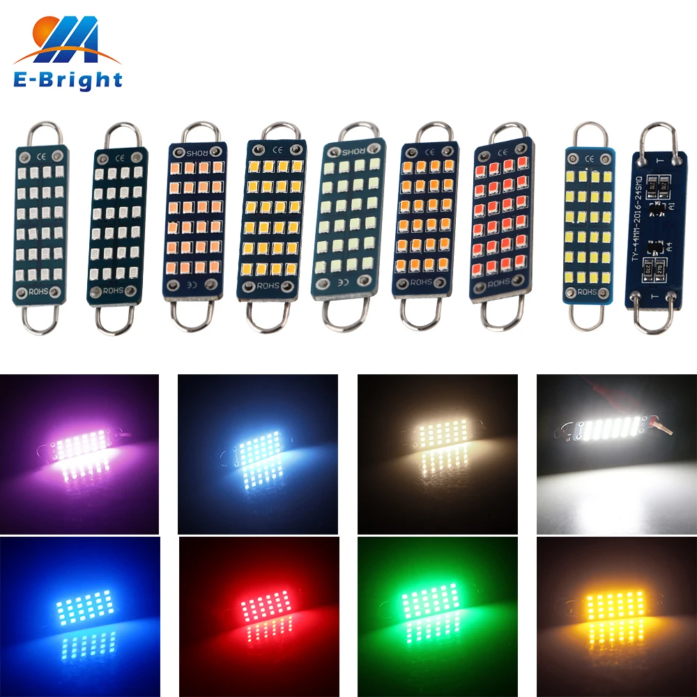 2PCS-Festoon-C5W-Led-Rigid-Loop-44MM-Dome-Map-Light-Car-Bulbs-12V-AC-DC ...