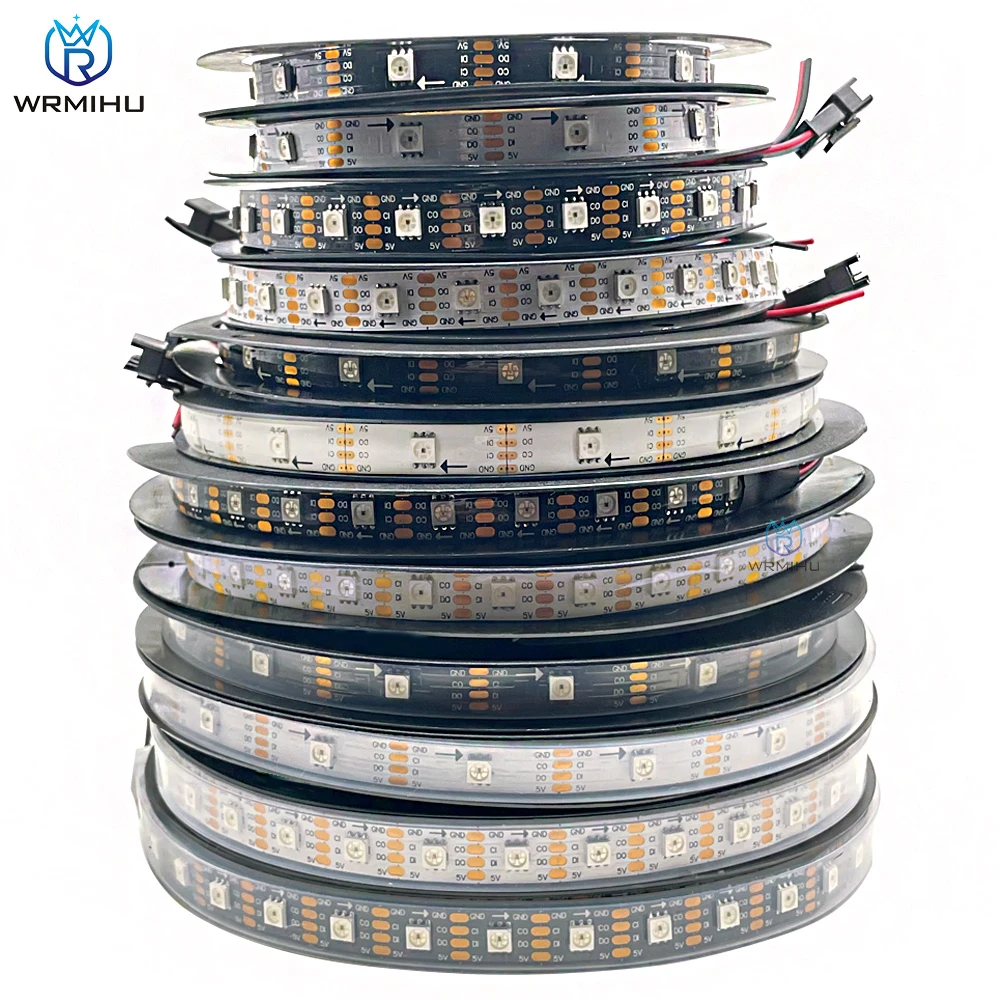 5m/roll DC5V SMD APA102 SK9822 30/60/144 leds/m DATA and Clock ...