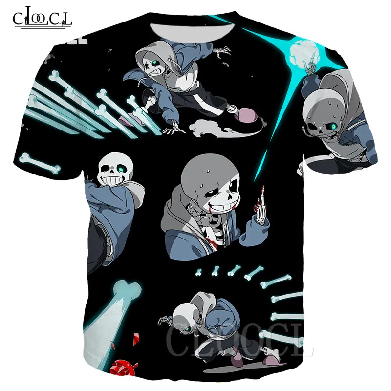 Camisetas de juegos Undertale Sans para hombres y mujeres, ropa ...