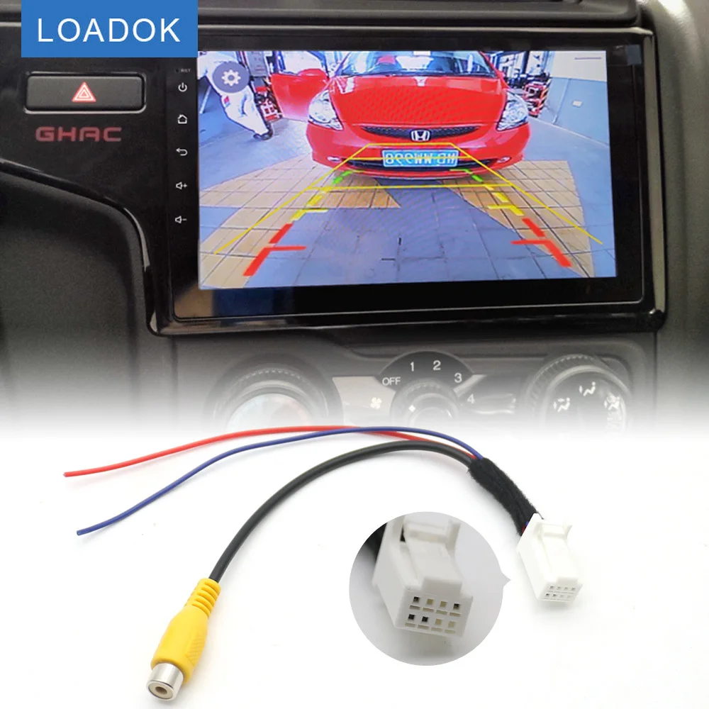 8 Pin Reversing Camera RCA Connection Convertor Adpter Cable for Honda ...