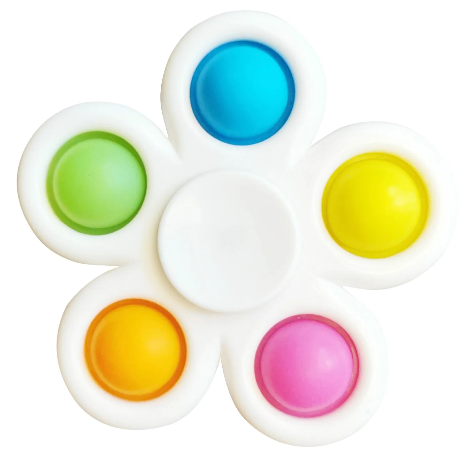 Kids Fidget Spinner Flower Shaped Decompression Toys Press Type Stress ...