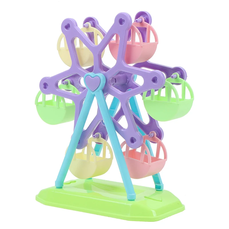 1PC 22cm Plastic Mini Rotating Ferris Wheel Model Toy Dollhouse ...