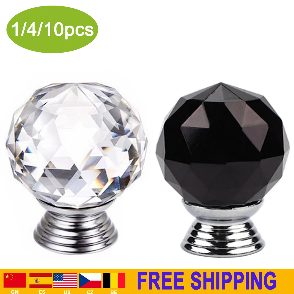 Hot Diamond Shape Design Crystal Acrylic Knobs Cupboard Drawer Pull ...