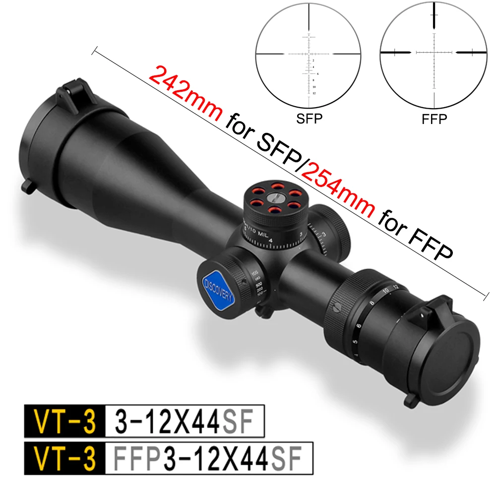 Compact Rifle Scope Ffp Vt-3 3-12 X44 Shortest Discovery Sight Pistol 3 ...
