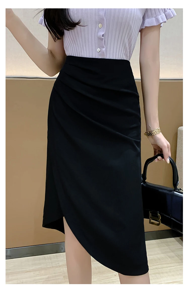 Draped Asymmetrical Skirt Outfit