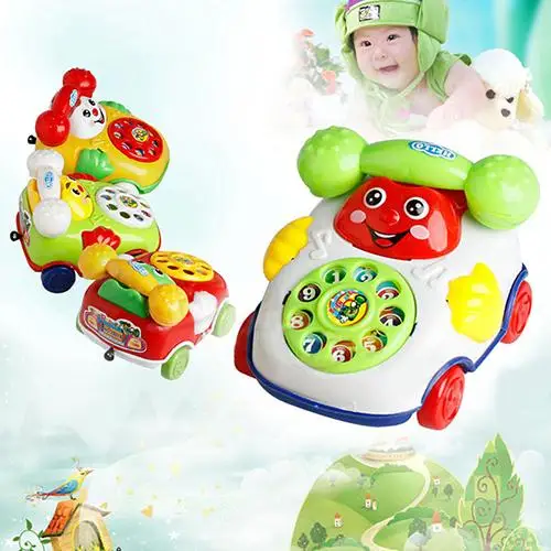 Baby Kids Cute Educational Developmental Cartoon Smile Face Toy Phone ...