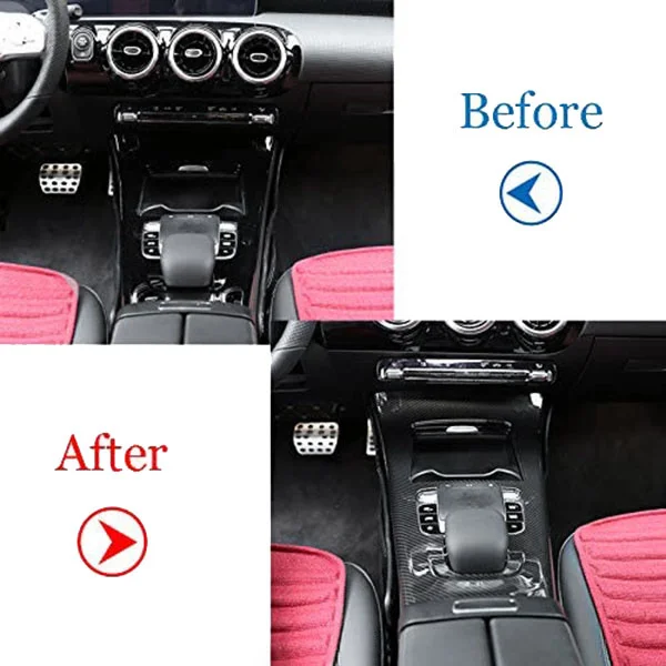 Carbon Fiber Center Console Protection Frame Trim Cover for Mercedes ...