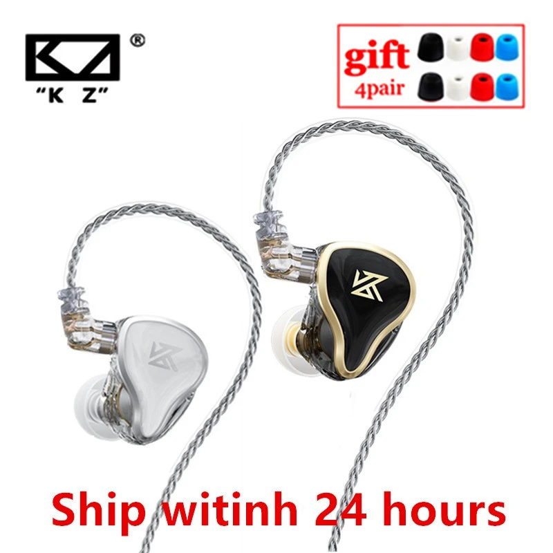 Kz Zas Headset 16 Units Hifi 7ba+1dd Bass In Ear Monitor Hybrid Drive Earphones Noise Cancelling ...