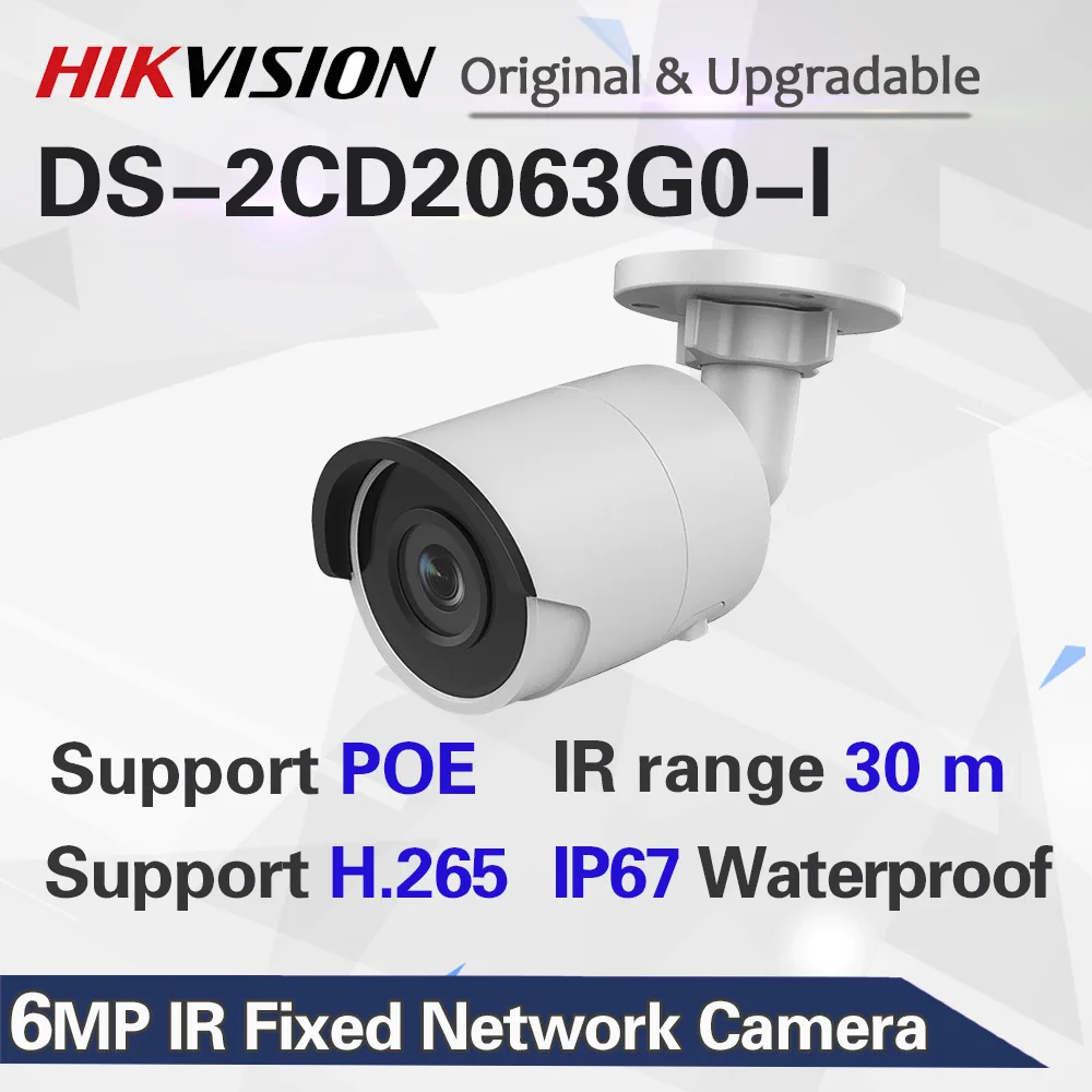 Hikvision ip-камера 6MP DS-2CD2063G0-I цилиндрическая сетевая CCTV ...