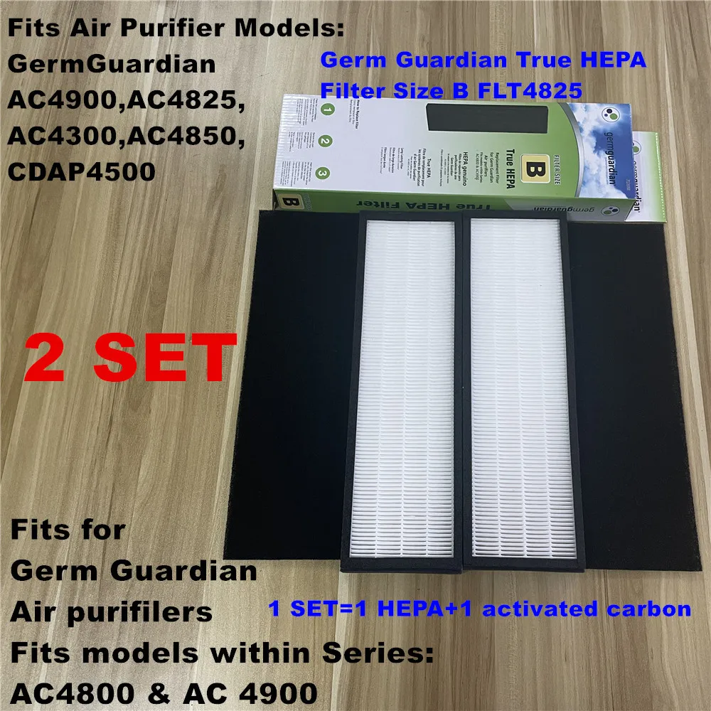 2-set-FLT4825-True-HEPA-Air-Purifier-Filter-B-Compatible-for ...