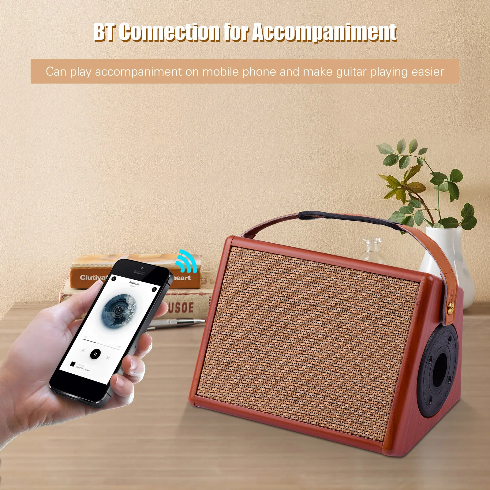 ammoon-AC-25-25W-Guitar-Amplifier-Rechargeable-Guitar-Amp-Wireless-BT ...